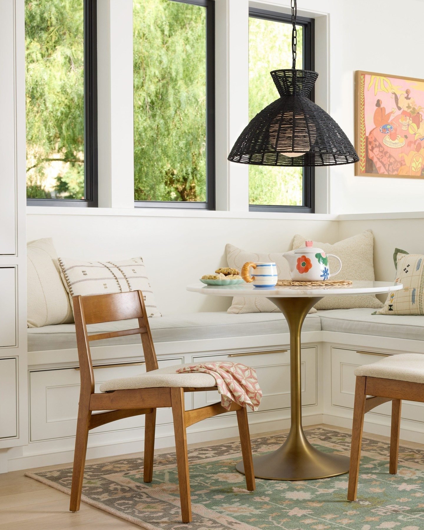 Leilani White Marble Top and Gold Tulip Dining Table World Market